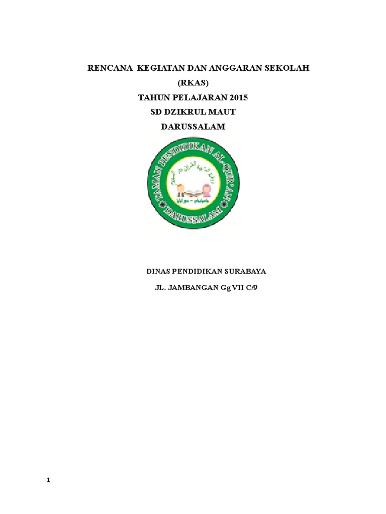 Contoh Rkas | PDF | Kesehatan Holistik