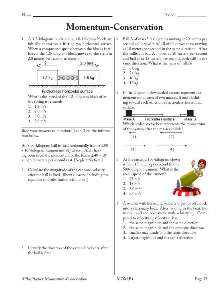 15 Momentum Conservation | PDF | Collision | Momentum