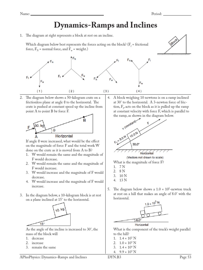 11 Dynamics-Ramps and Inclines | PDF | Force | Natural Philosophy