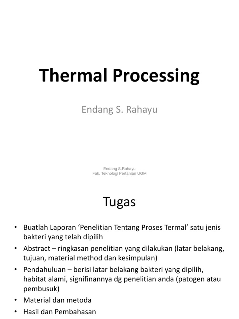Thermal Processing of Microorganisms | PDF | Chemistry | Biology