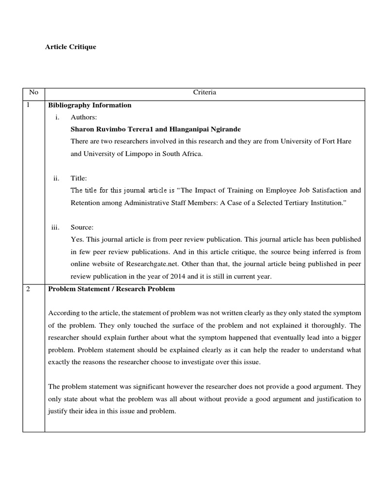 Article Critique | Download Free PDF | Statistical Hypothesis Testing ...