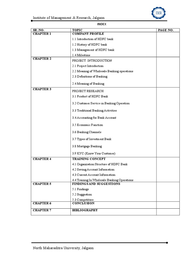 Wholesale Banking Operation HDFC | PDF | Debits And Credits | Banks