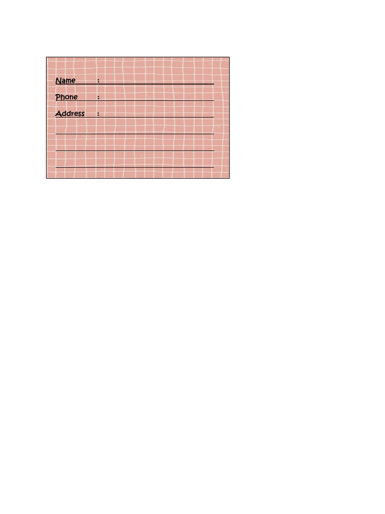 Contact Information Template | PDF