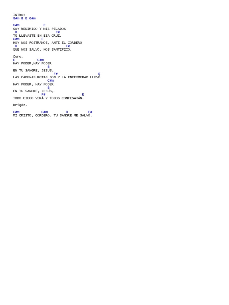 Generación 12, Hay Poder - Letra y Acordes | PDF