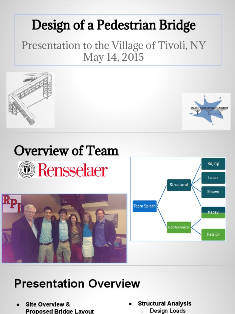 Design of A Pedestrian Bridge | PDF | Truss | Stairs