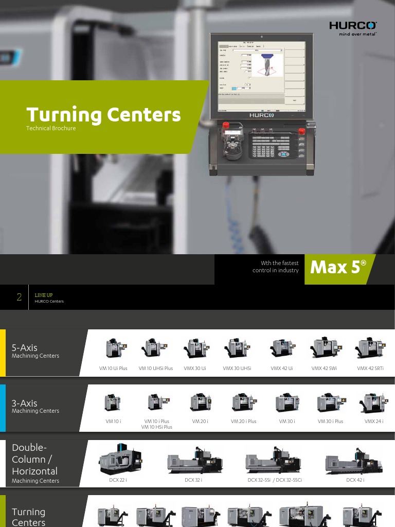 HURCO Turning Centers 01-2017 | PDF | Drilling | Gear