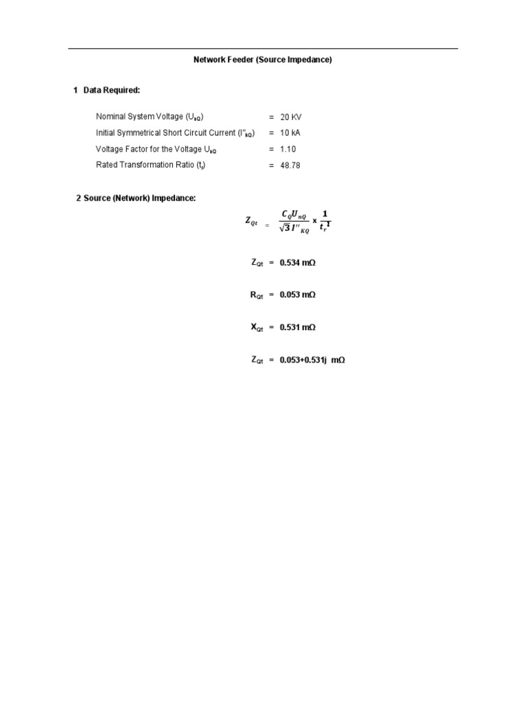 Source Impedance Calculation Guide | PDF