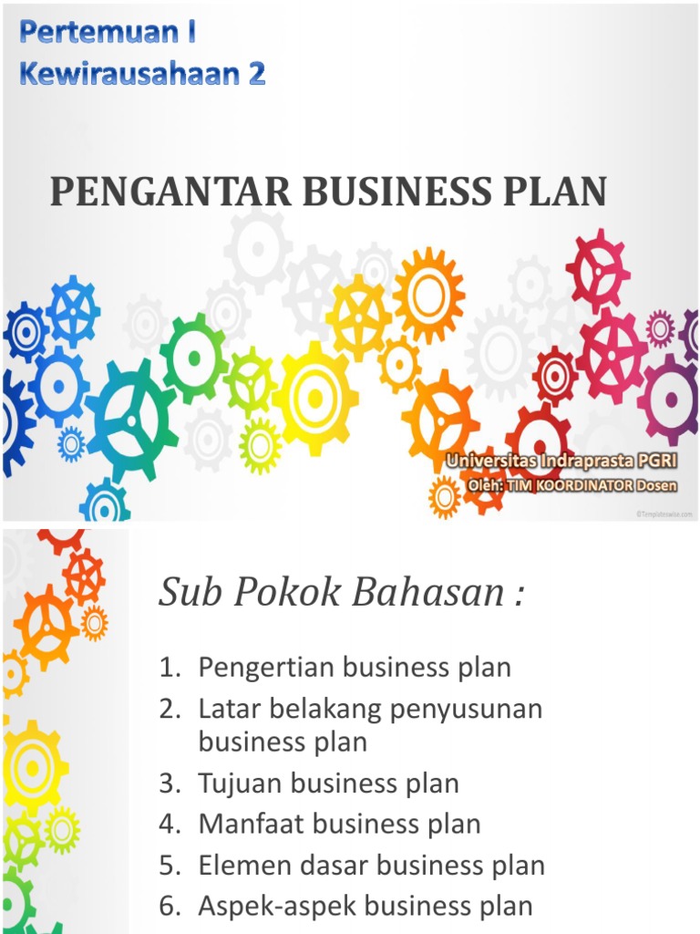 Pengantar Penyusunan Business Plan | PDF