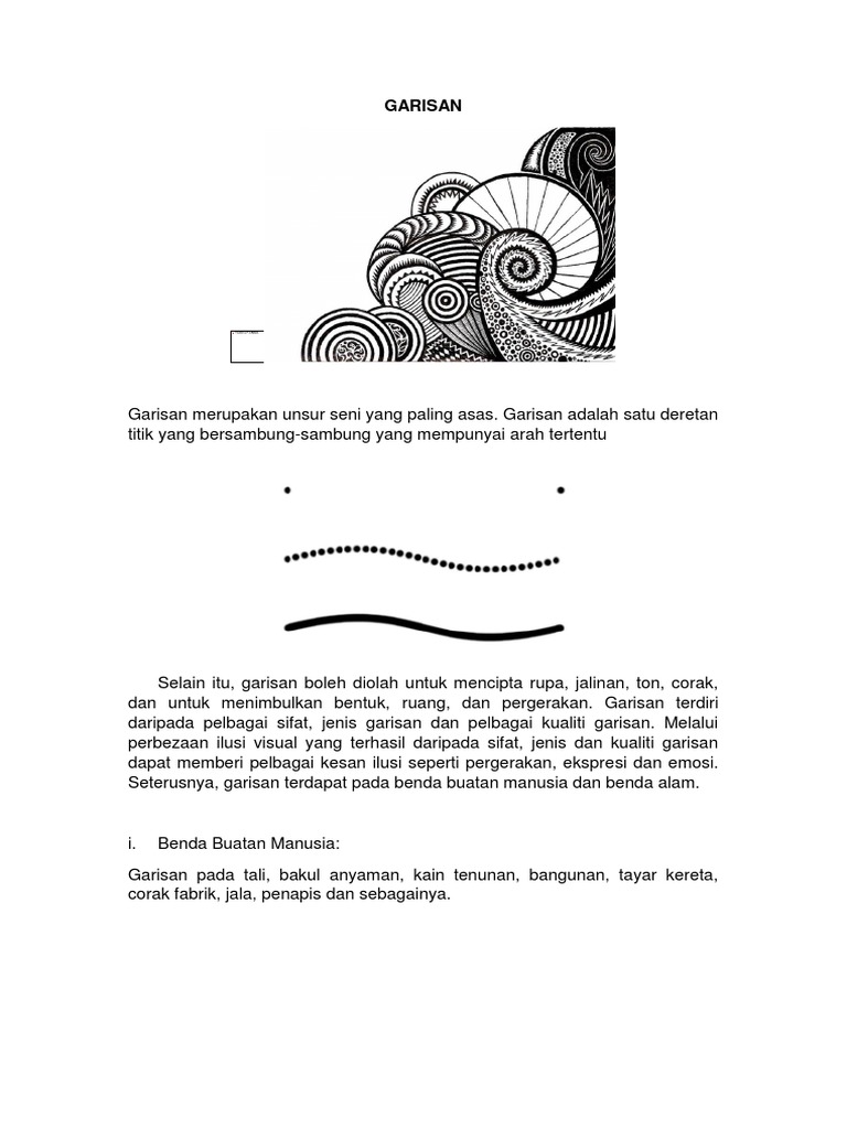 Unsur Garisan dalam Seni Visual | PDF