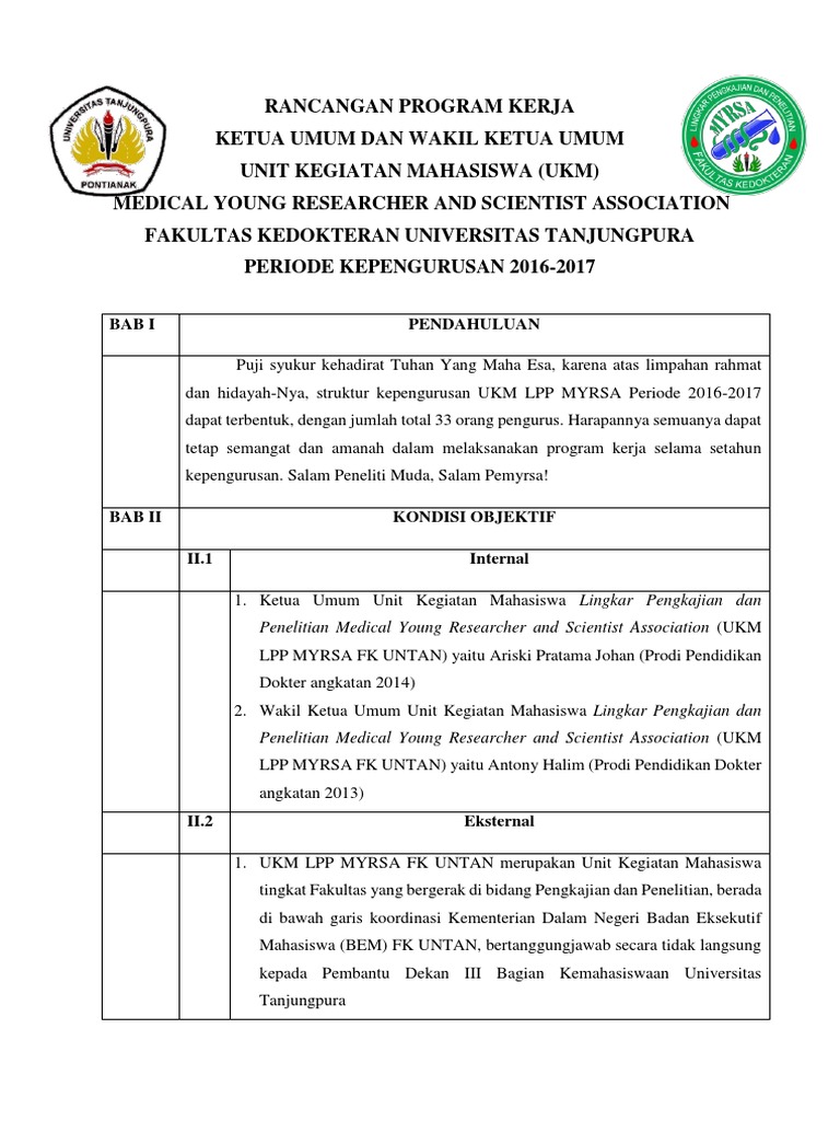 Rancangan Program Kerja | PDF