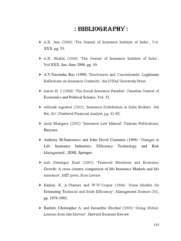 14 Bibliography | PDF | Insurance | Economics