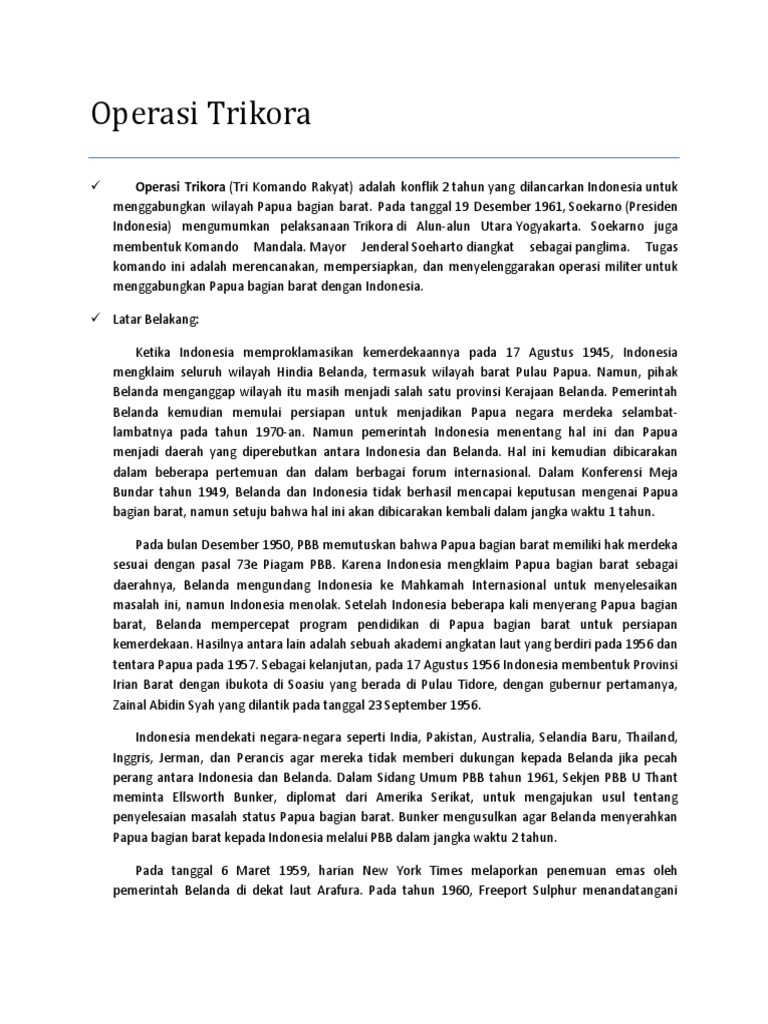Operasi Trikora | PDF | Perjalanan