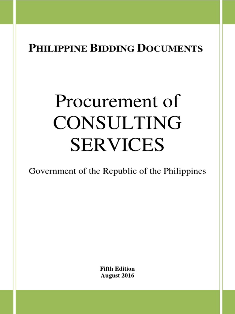 PBD For Consulting Services - 5thedition-2 | PDF | Joint Venture | Procurement