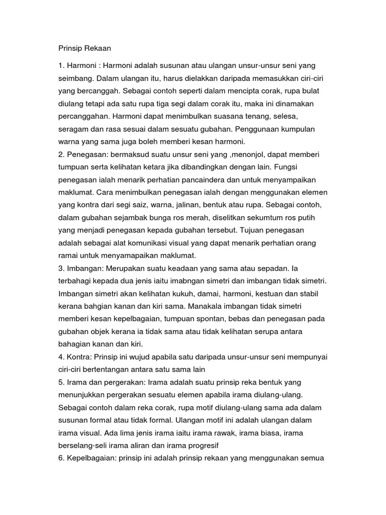 Prinsip Rekaan | PDF
