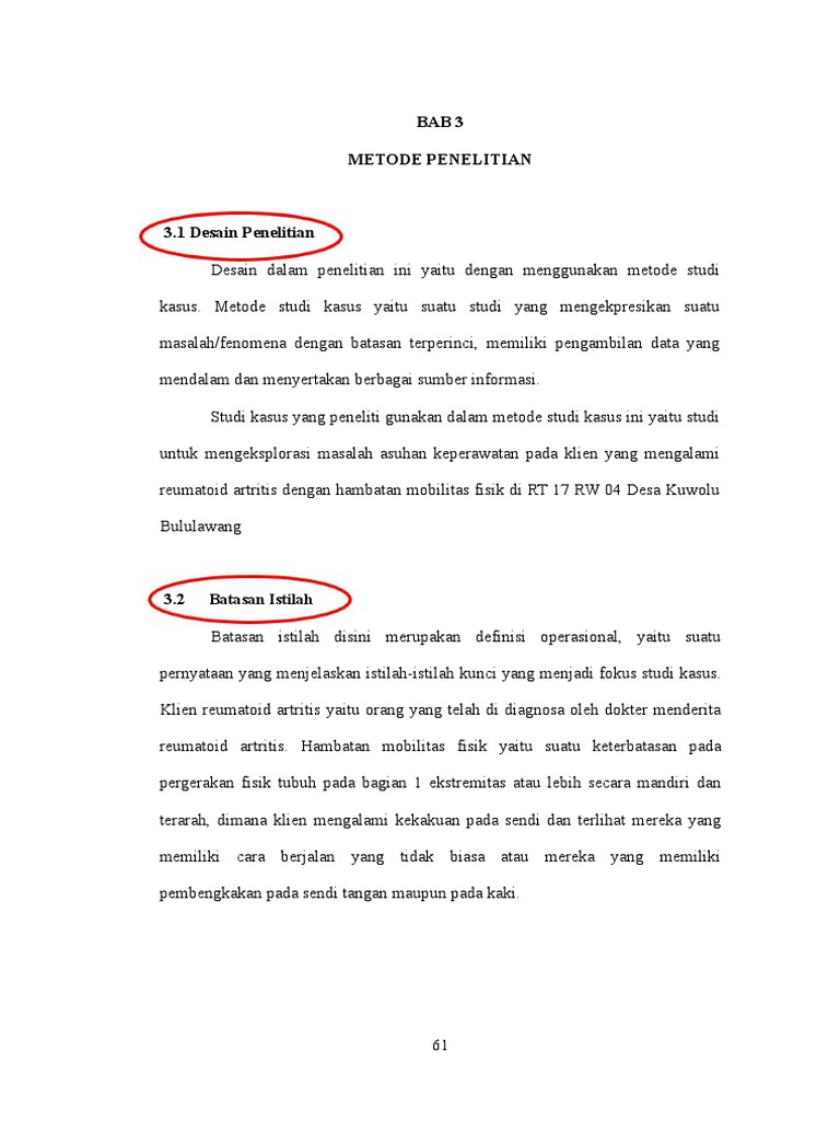 Contoh Bab 3 Studi Kasus (B) | PDF | Kesehatan Holistik | Sains & Matematika