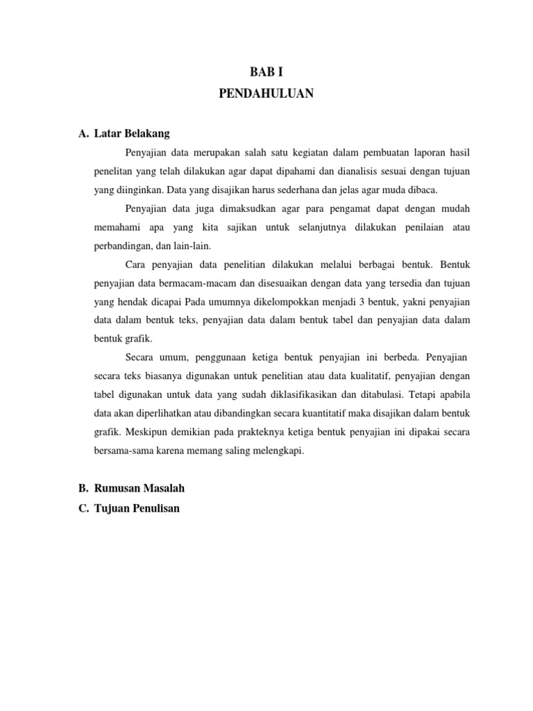 Judul yang tepat untuk dokumen tersebut adalah: "Metode Penyajian Data dalam Penelitian | PDF