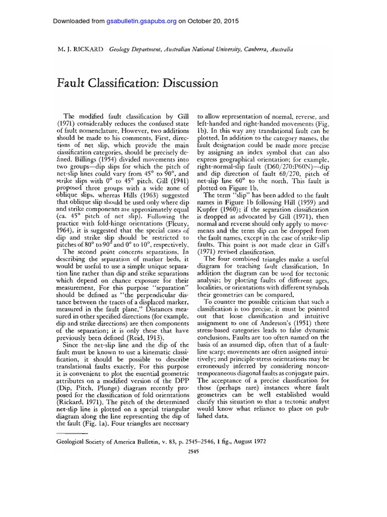 Rickard M | PDF | Structural Geology | Fault (Geology)