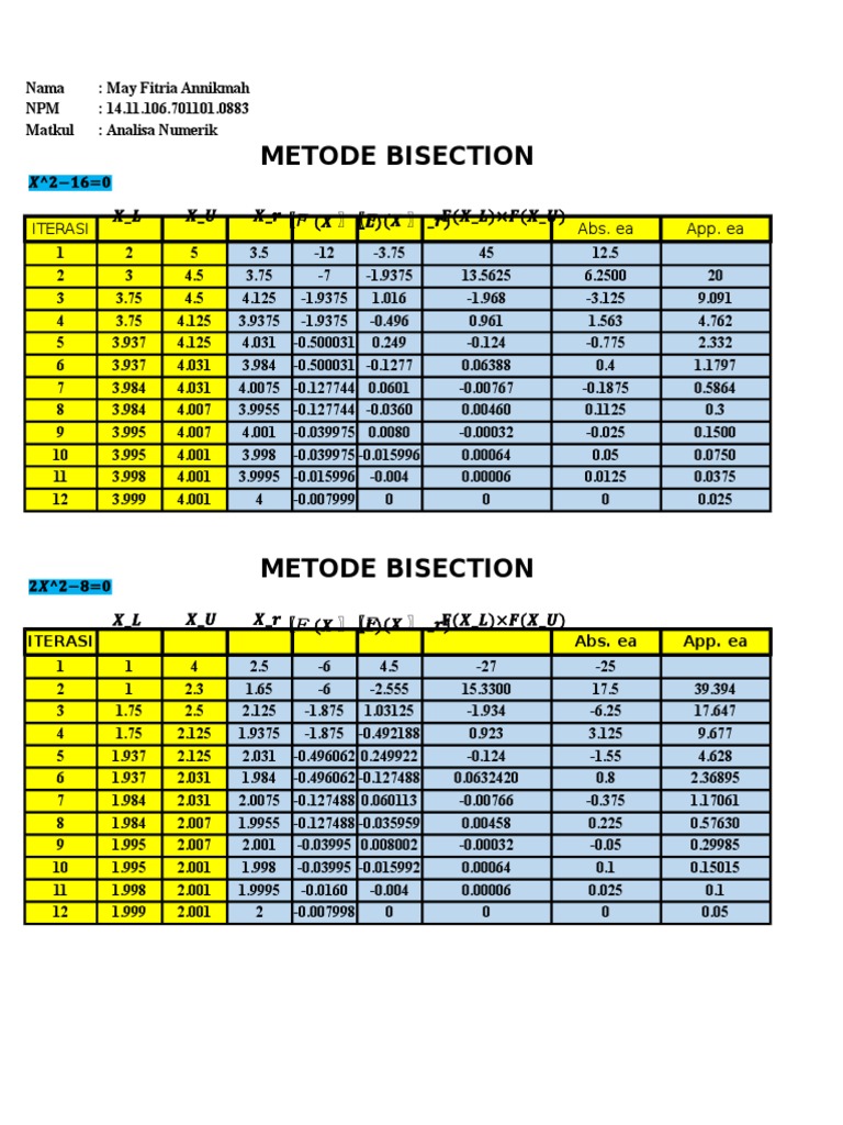 Metode Bisection | PDF