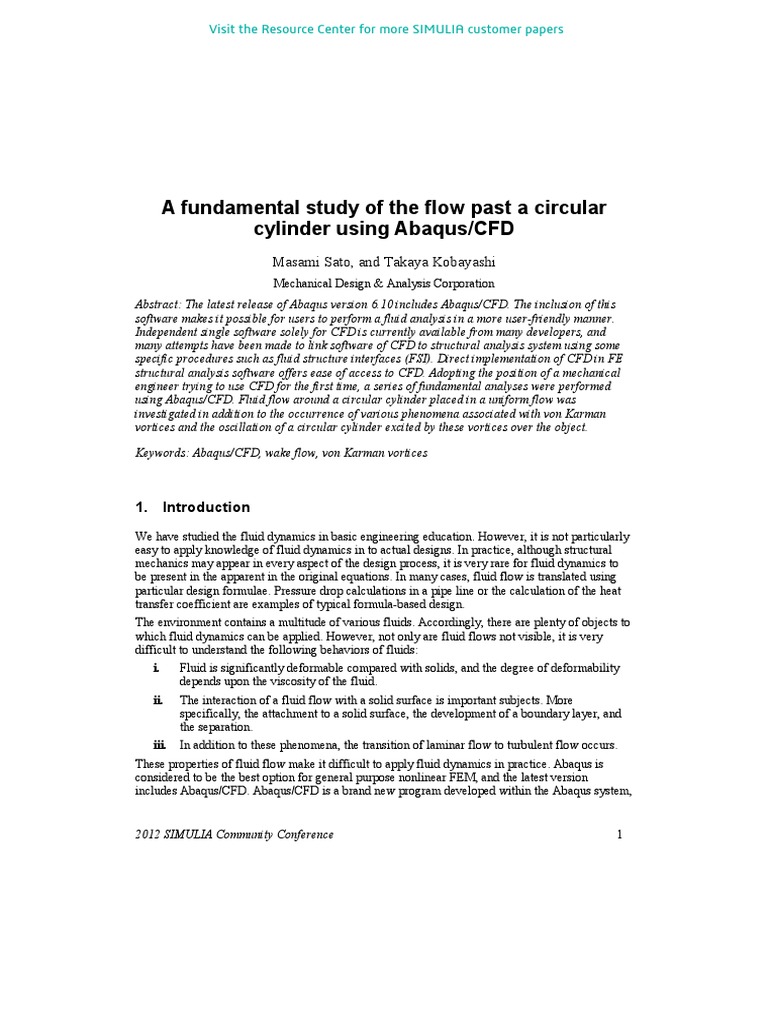 CFD PDF | PDF | Fluid Dynamics | Reynolds Number