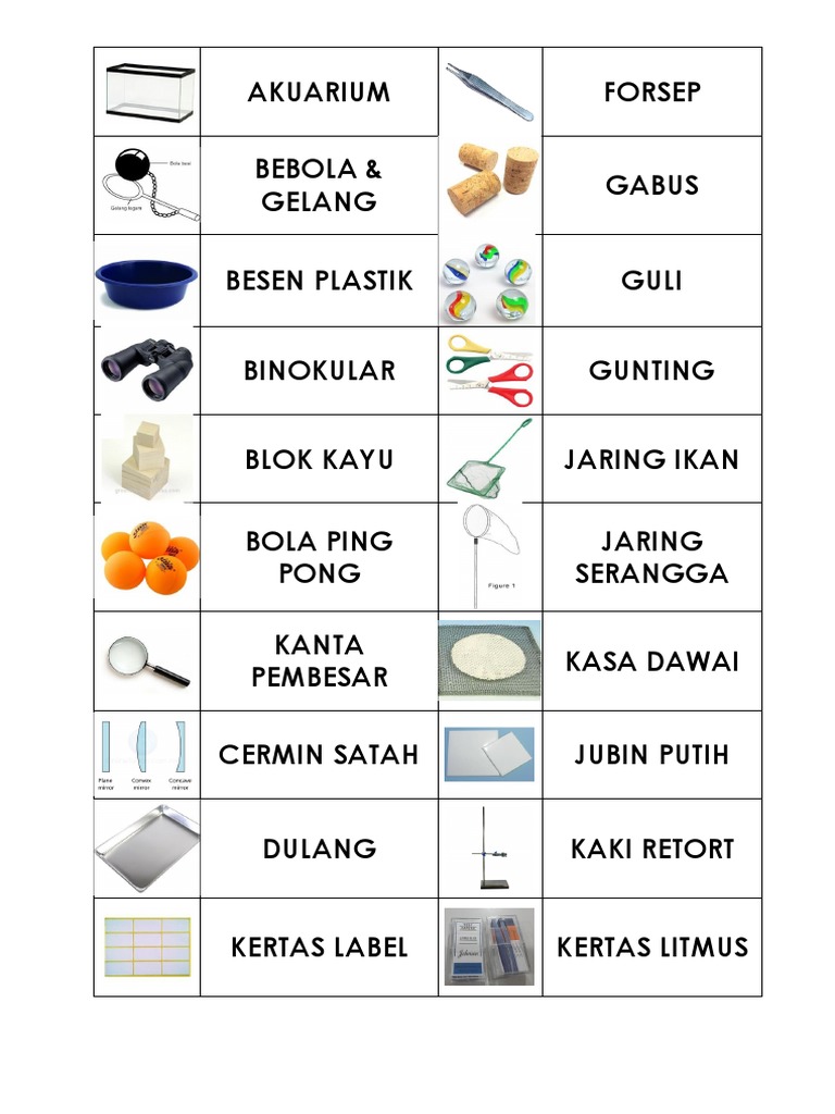 Label Alatan Makmal | PDF