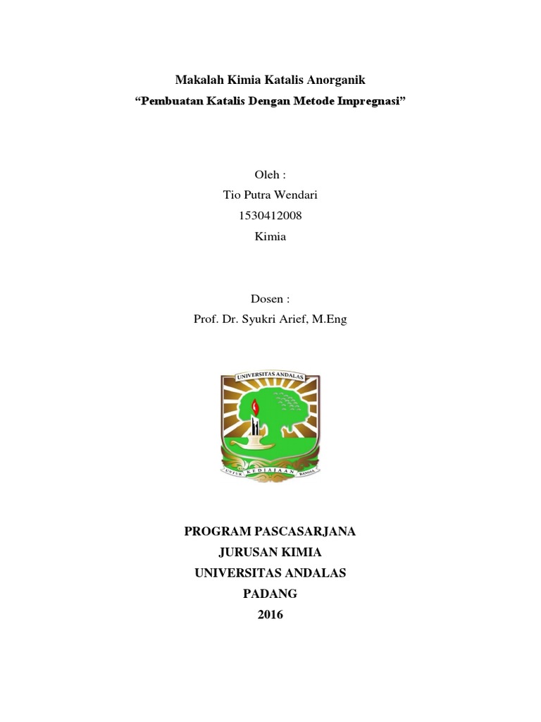 Metode Impregnasi Katalis | PDF