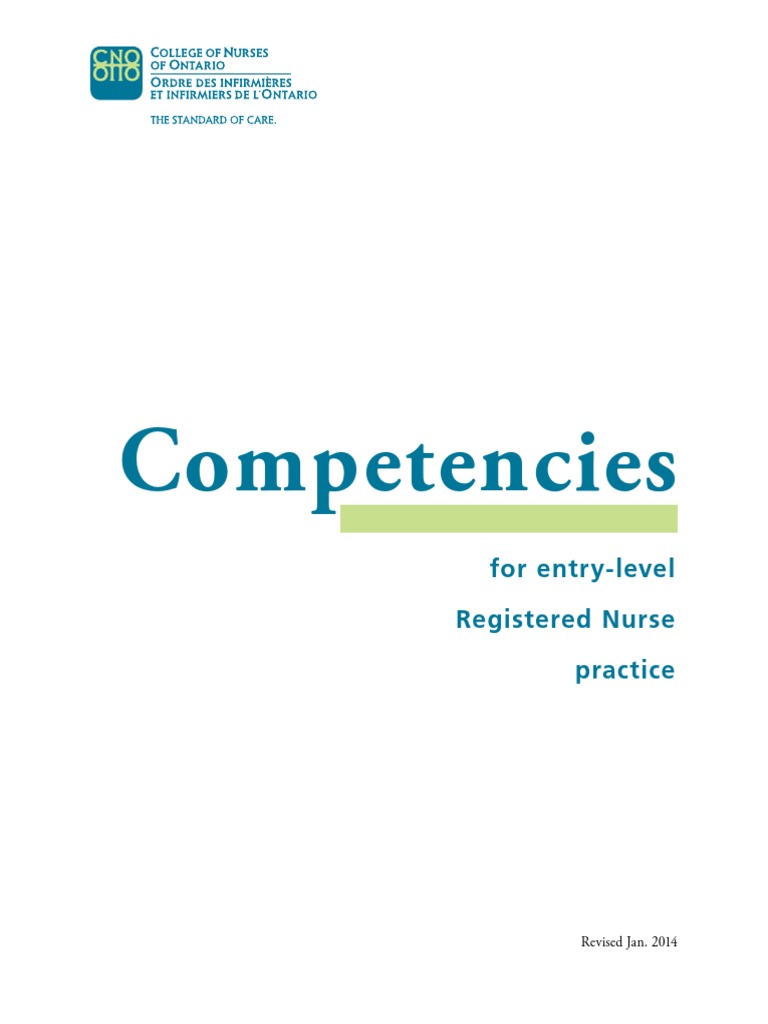 Competencies For Entry-Level Registered Nurse Practice | PDF | Nursing ...