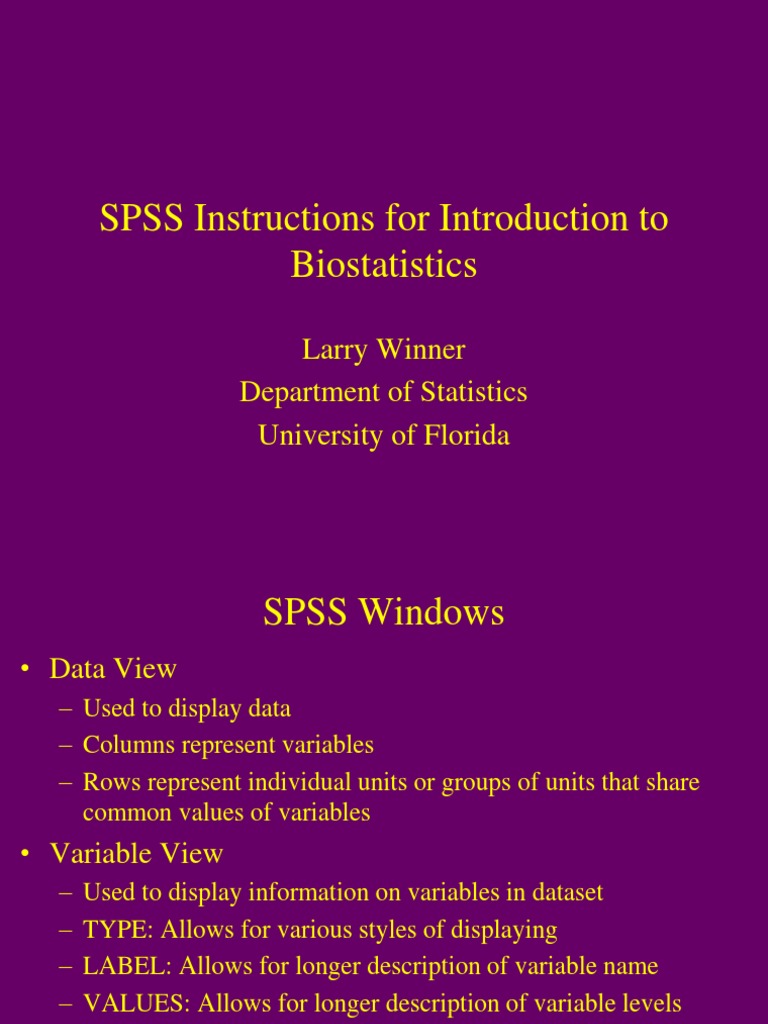 Introduction To Biostatistics | PDF | Errors And Residuals | Spss