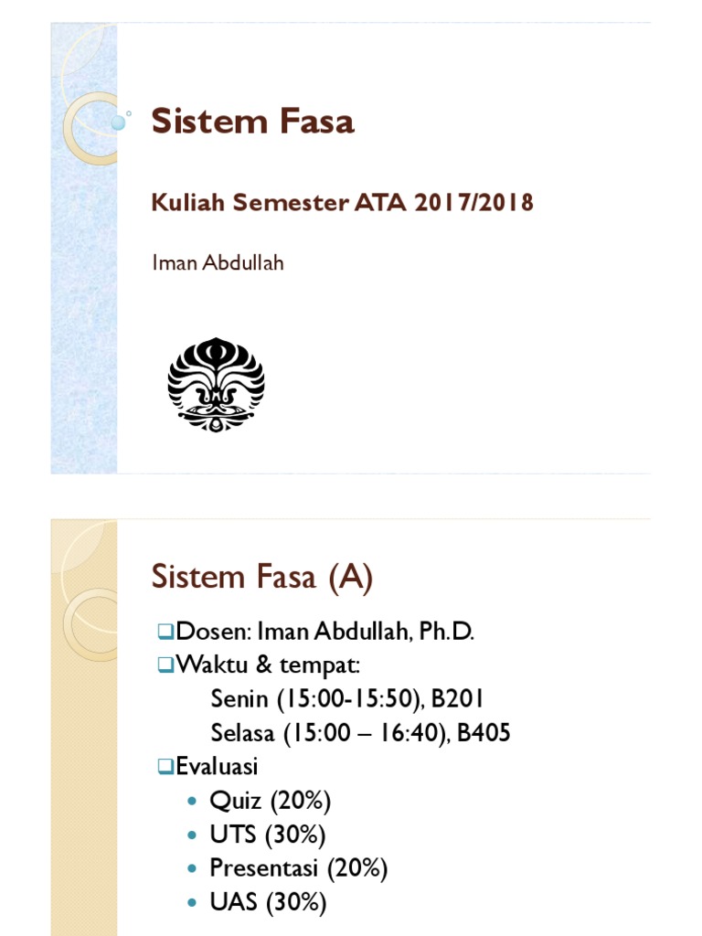 Sistem Fasa 1 (Bab 4) | PDF
