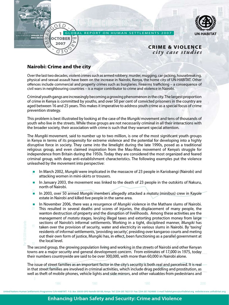 Crime & Violence: City Case Studies | PDF | Violence | Crime & Violence