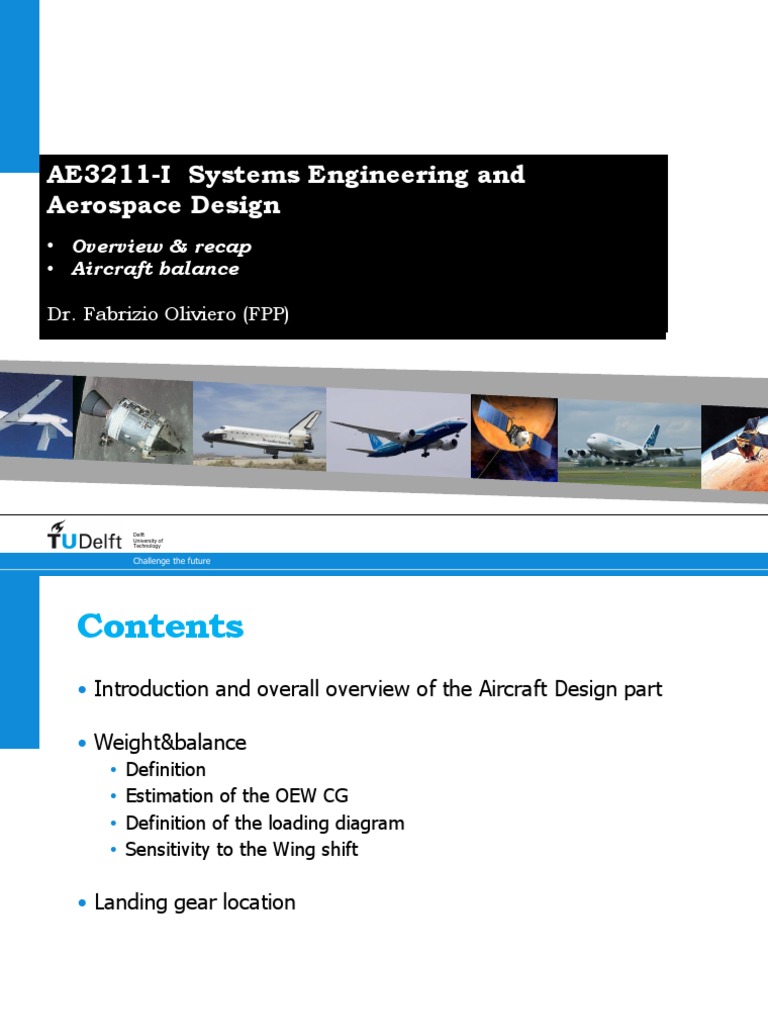 Aircraft Design: Weight & Balance Overview | PDF | Landing Gear | Aerospace