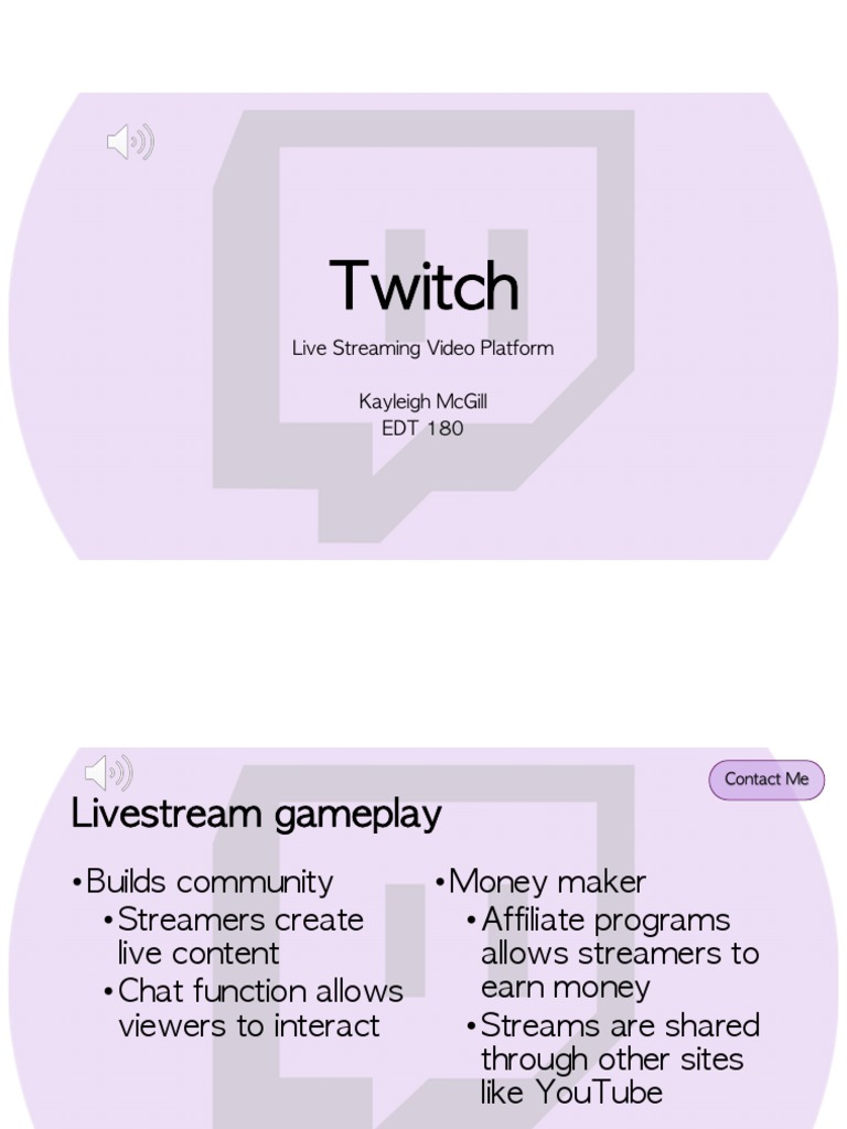 Twitch Presentation PDF | PDF | Information Appliances | Smartphone