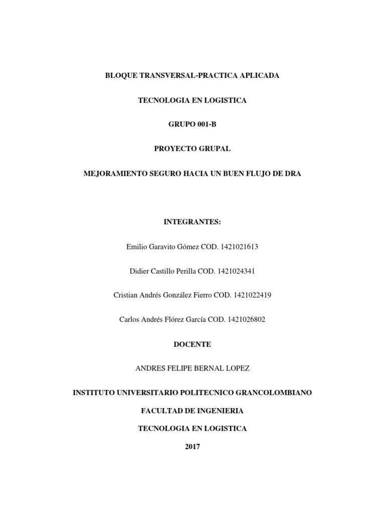 Proyecto de Practica Aplicada | PDF | Logística | Marketing