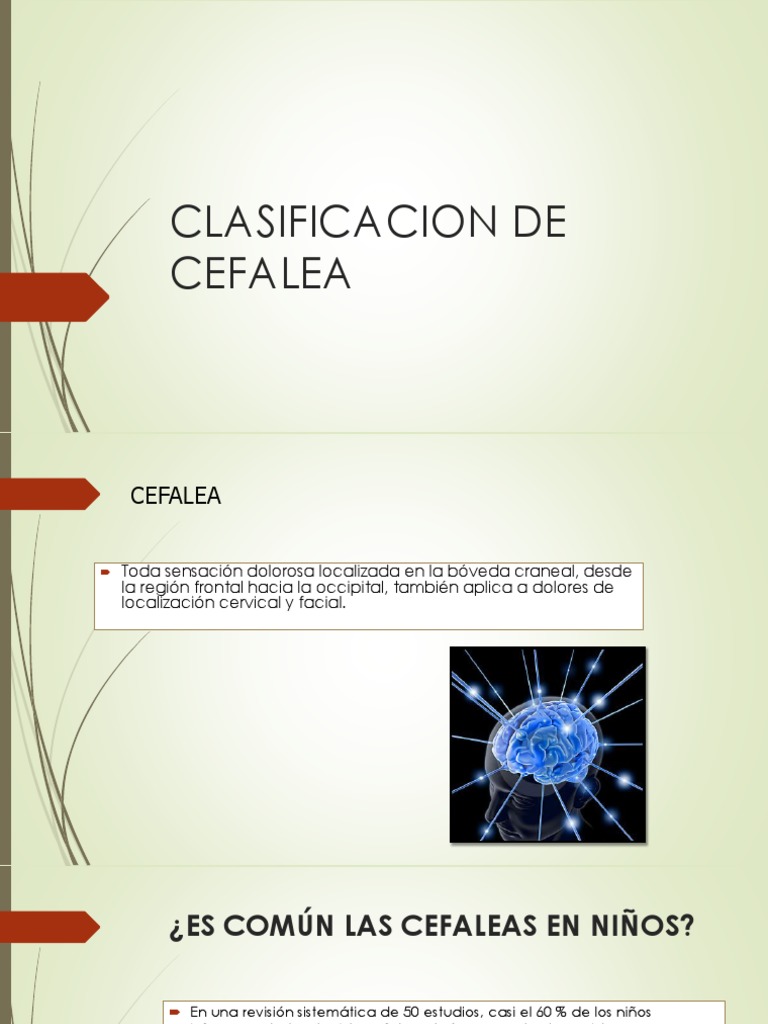 Cefaleas Clasificacion | PDF | Dolor de cabeza | Migraña