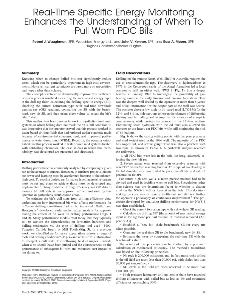 Real-Time Specific Energy Monitoring Enhances The Understanding of When ...