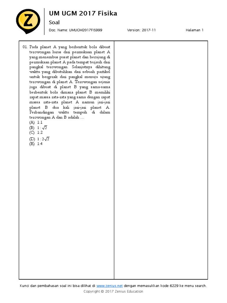 Utul UGM 2017 | PDF | Sains & Matematika | Teknologi & Rekayasa