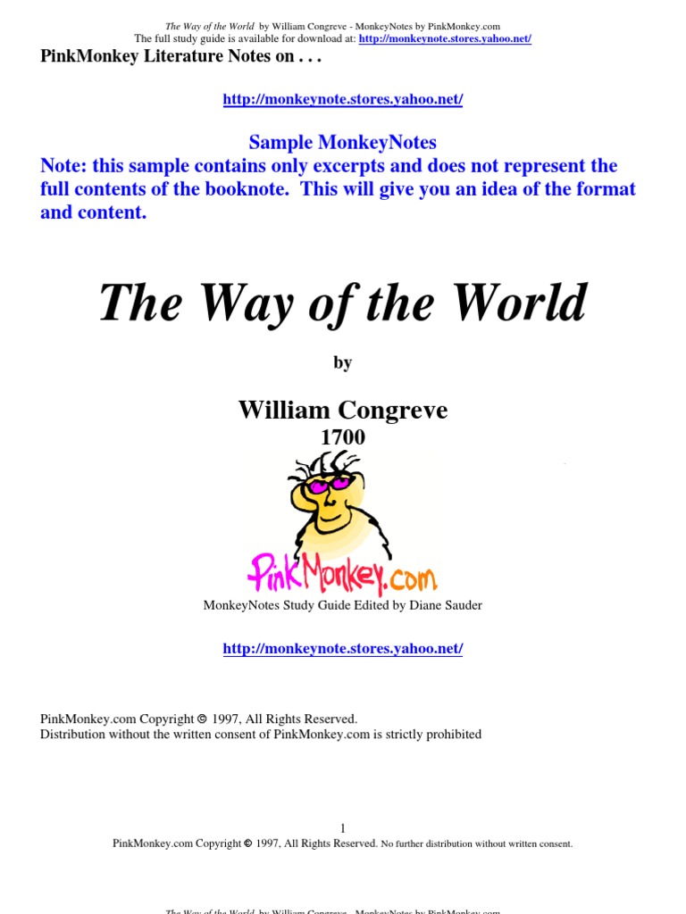 The Way of The World: William Congreve | PDF | Restoration Comedy