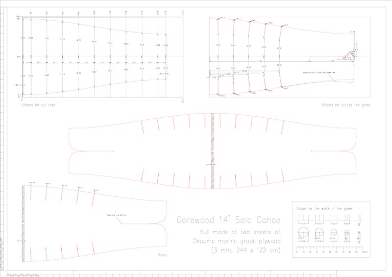 Gorewood 14 Canoe - Offsets | PDF