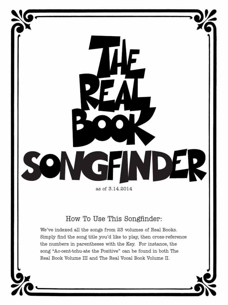 Real Book Song Finder | PDF