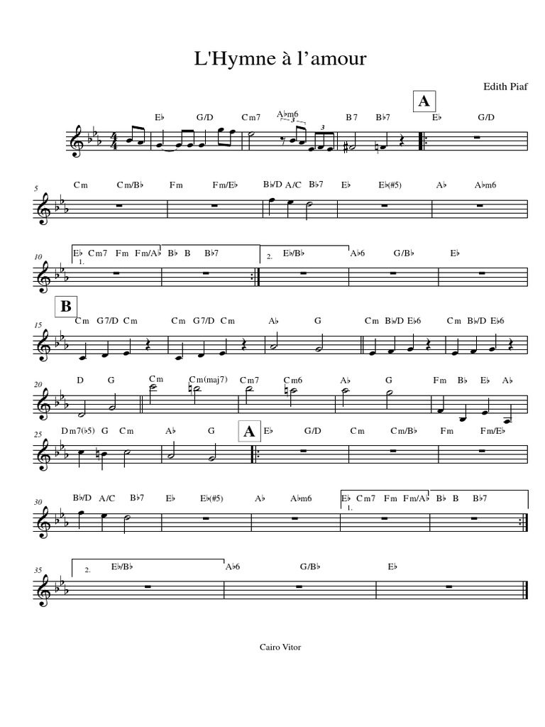 L'Hymne À L'amour | PDF