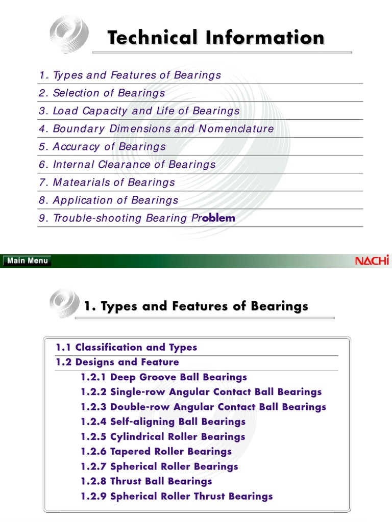Bearing | PDF | Bearing (Mechanical) | Manufactured Goods