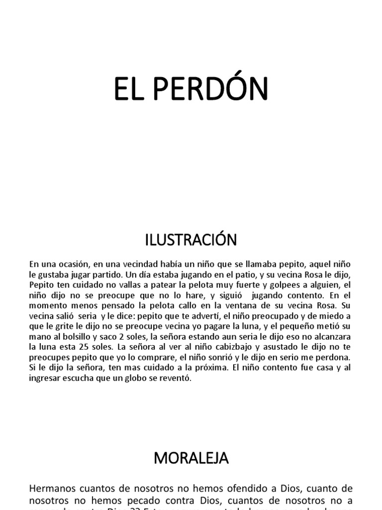 El Perdón | PDF | Pecado | Perdón