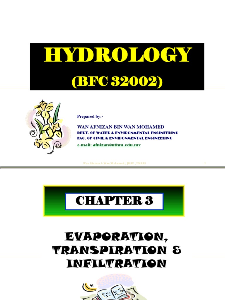 Chapter 3-Evaporation+Transpiration+Infiltration PDF | PDF ...