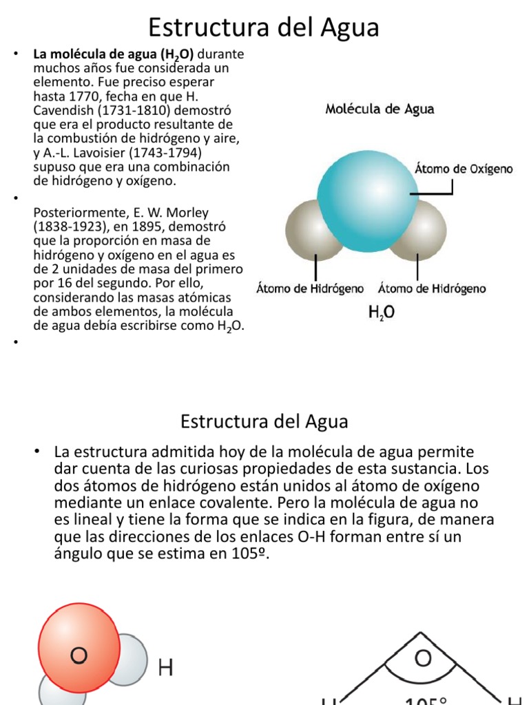 Presentacion 2 Estructura Del Agua | PDF | Propiedades del agua ...