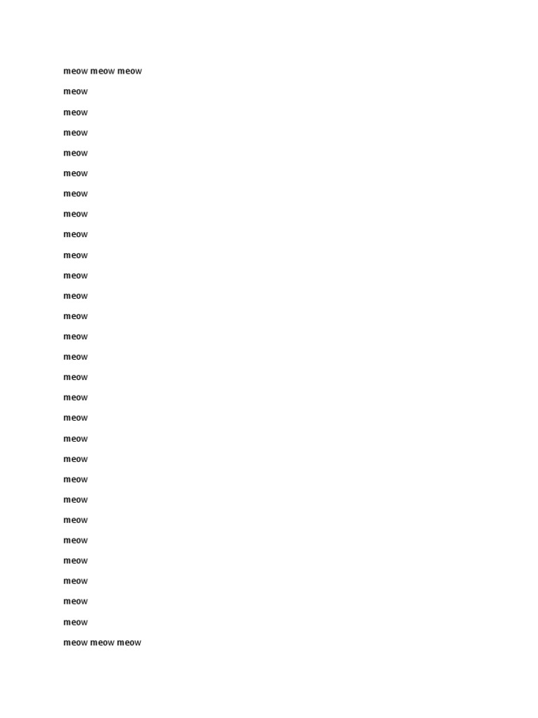 Meow Meow Meow | PDF