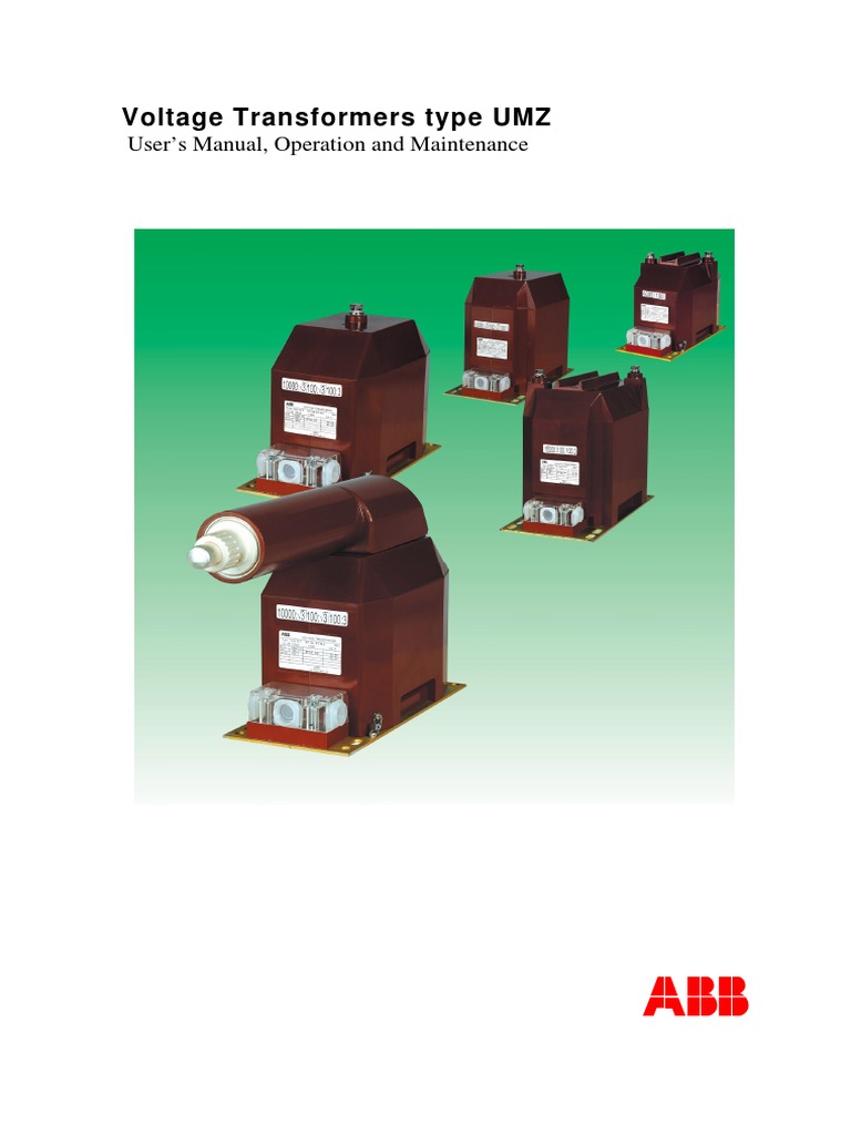 Voltage Transformers Type UMZ | PDF | Transformer | Fuse (Electrical)