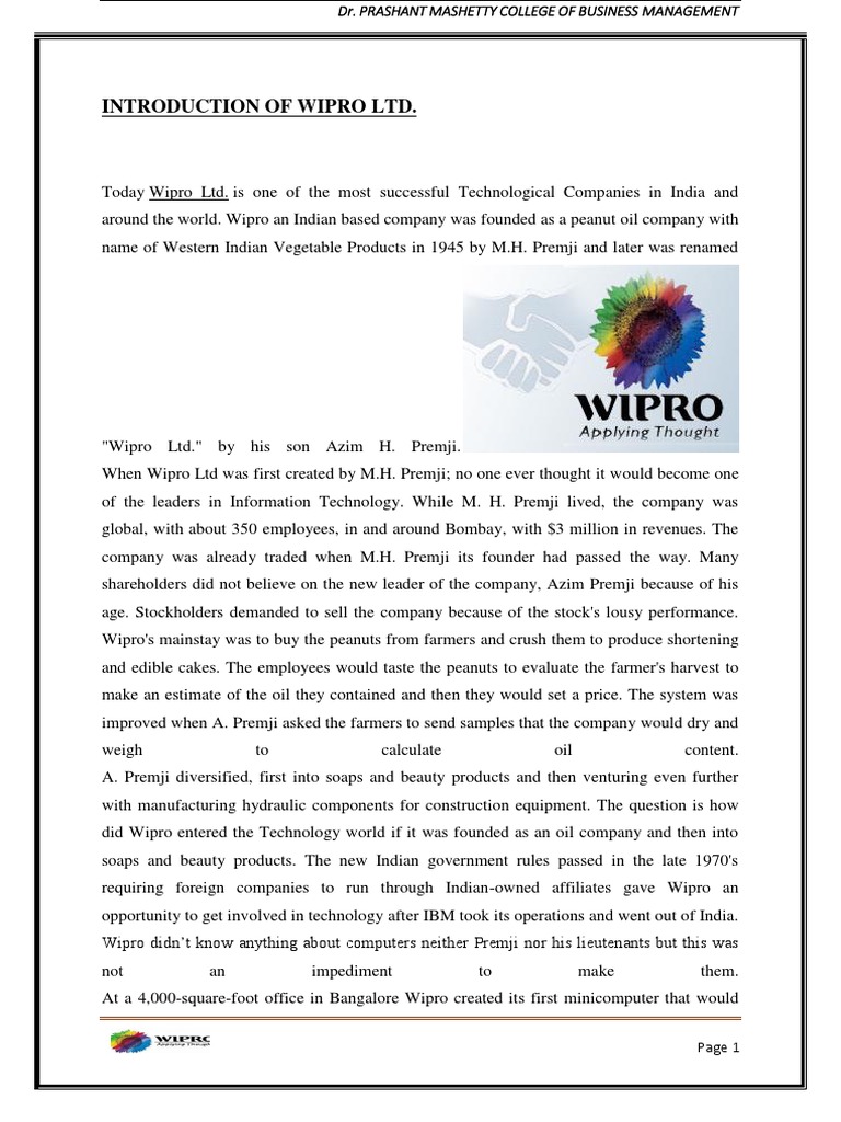 Wipro Main | PDF | Business | Economies