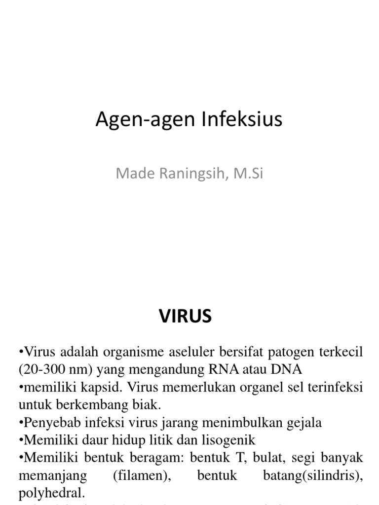 Agen Infeksius: Virus, Bakteri, Jamur | PDF