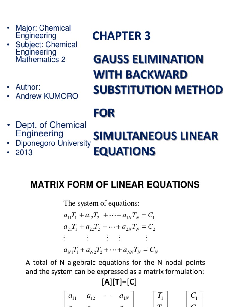 Gauss Elimination Backward | PDF | Mathematical Concepts | Applied ...