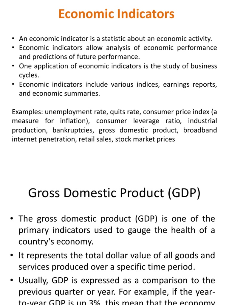 Economic Indicators | PDF | Economic Indicators | Gross Domestic Product
