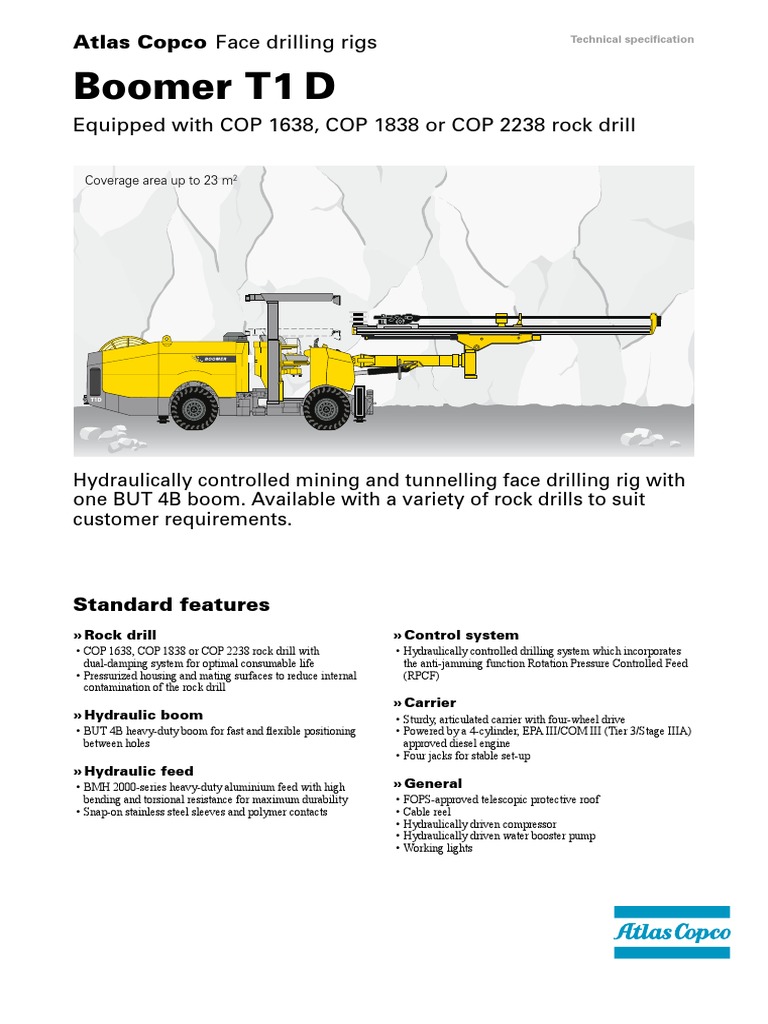 Feed Beams Technical Specifications - Atlas Copco Underground Jumbo ...